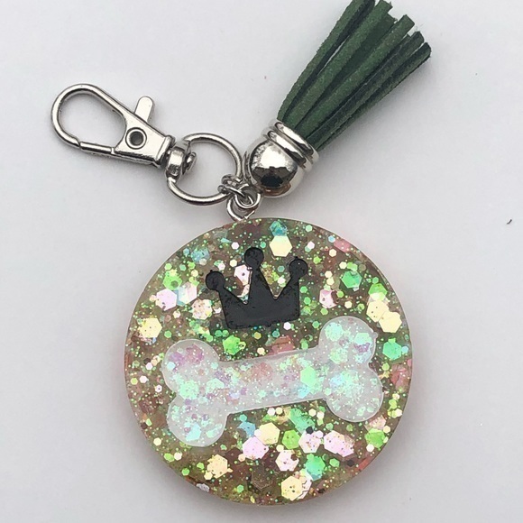 Hand Crafted | Accessories | Handmade Resin Dog Cat Paw Print Key Chain ...